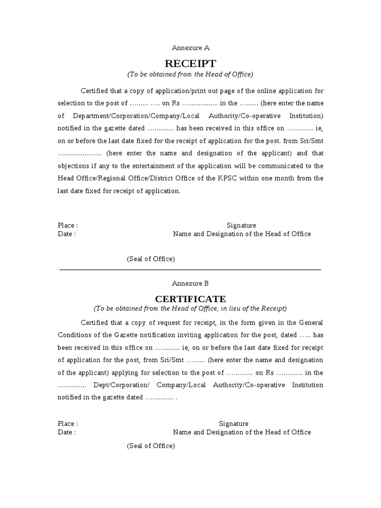 NOC Certificate Format for Govt Employees | PDF