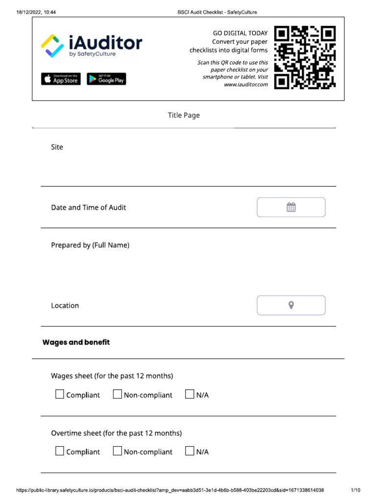 BSCI Template | PDF