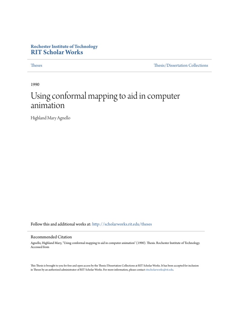 Using Conformal Mapping To Aid In Computer Animation Pdf Function