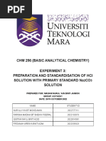 HCL Standardization | PDF | Sodium Carbonate | Hydrochloric Acid