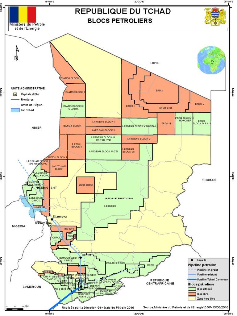 Carte des blocs pétroliers au Tchad | PDF | Tchad | Hydrocarbures