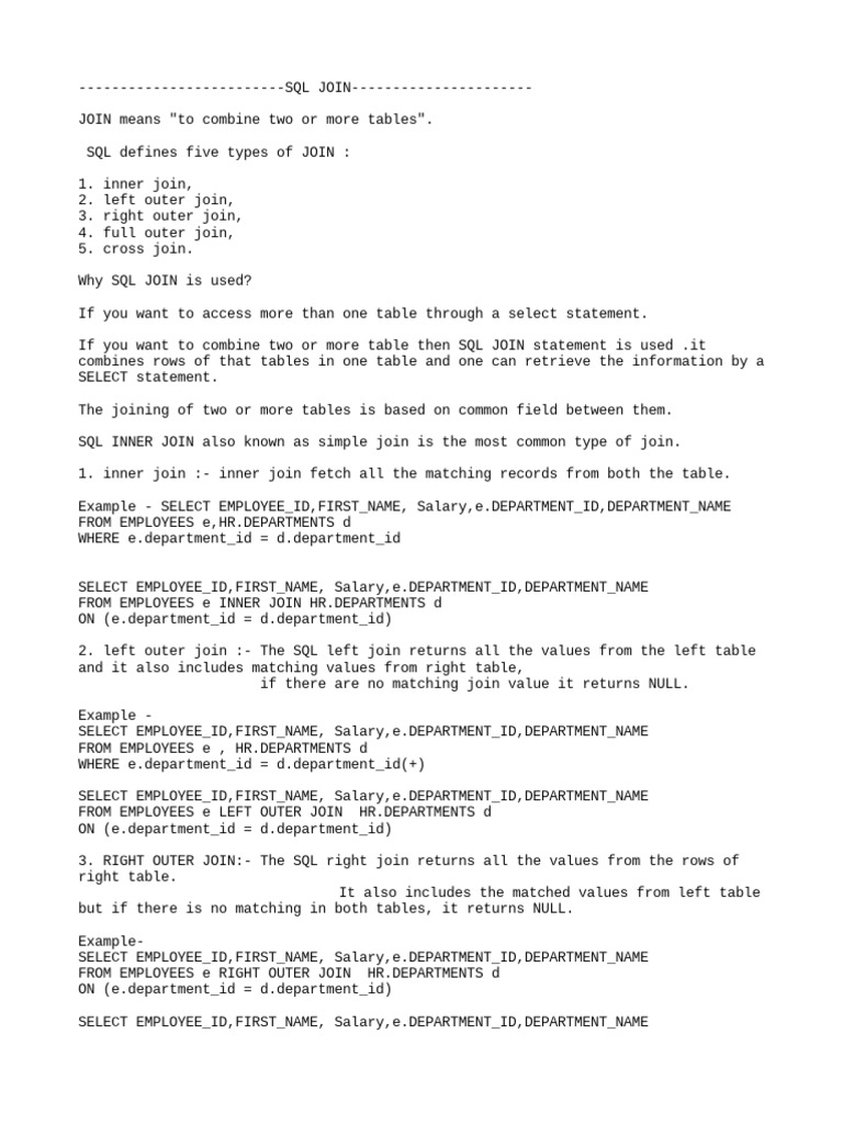 Sql Join Types Explained Pdf Computer Data Data Management 