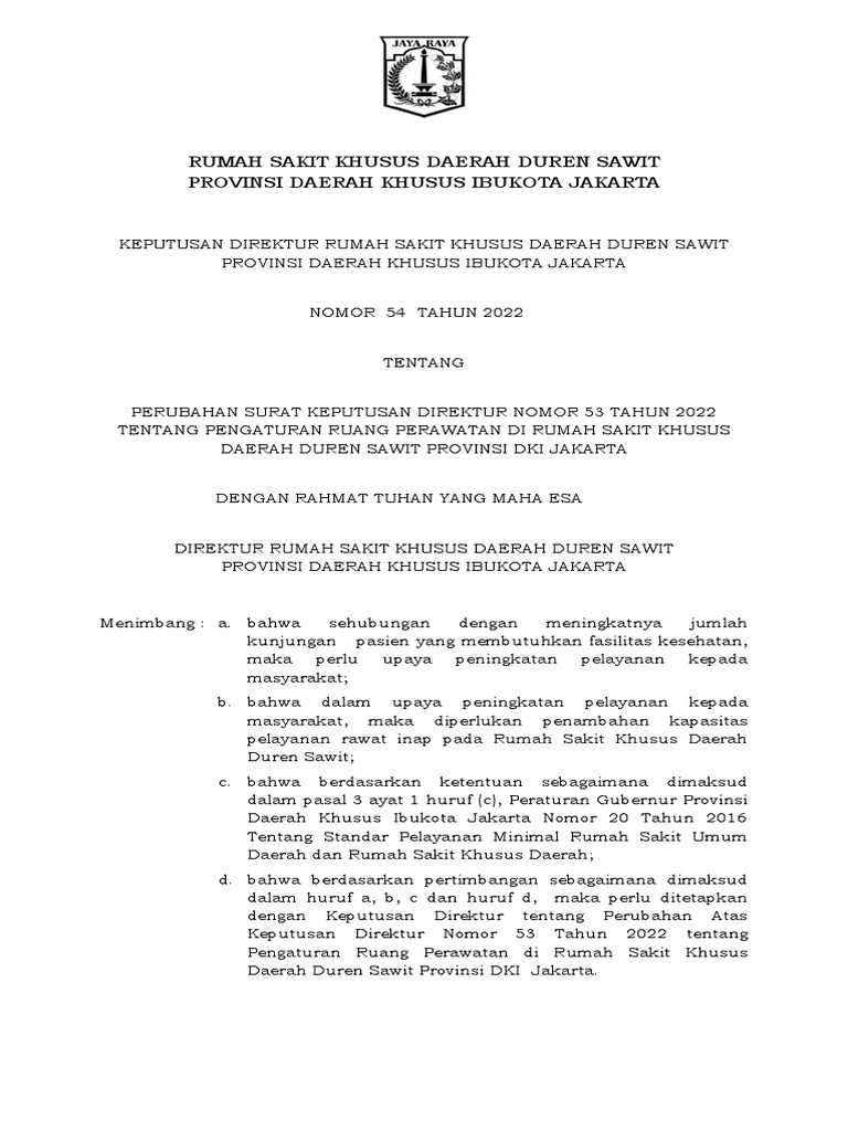 USULAN SK PERUBAHAN BED, 26 Juli 2022 | PDF