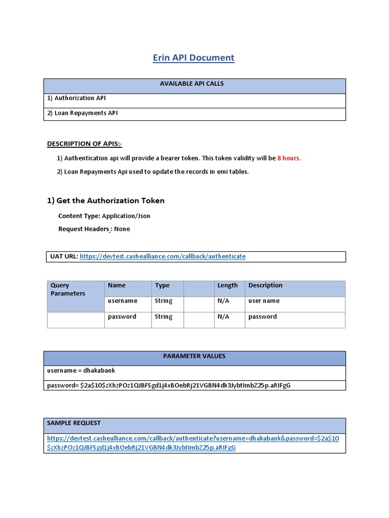Erin Loan Repayment API | PDF | Loans | User (Computing)