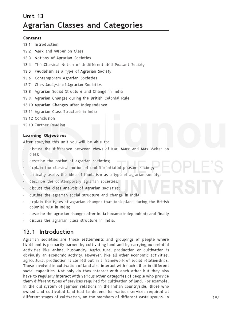 Block-4 Class, Caste | PDF | Peasant | Society
