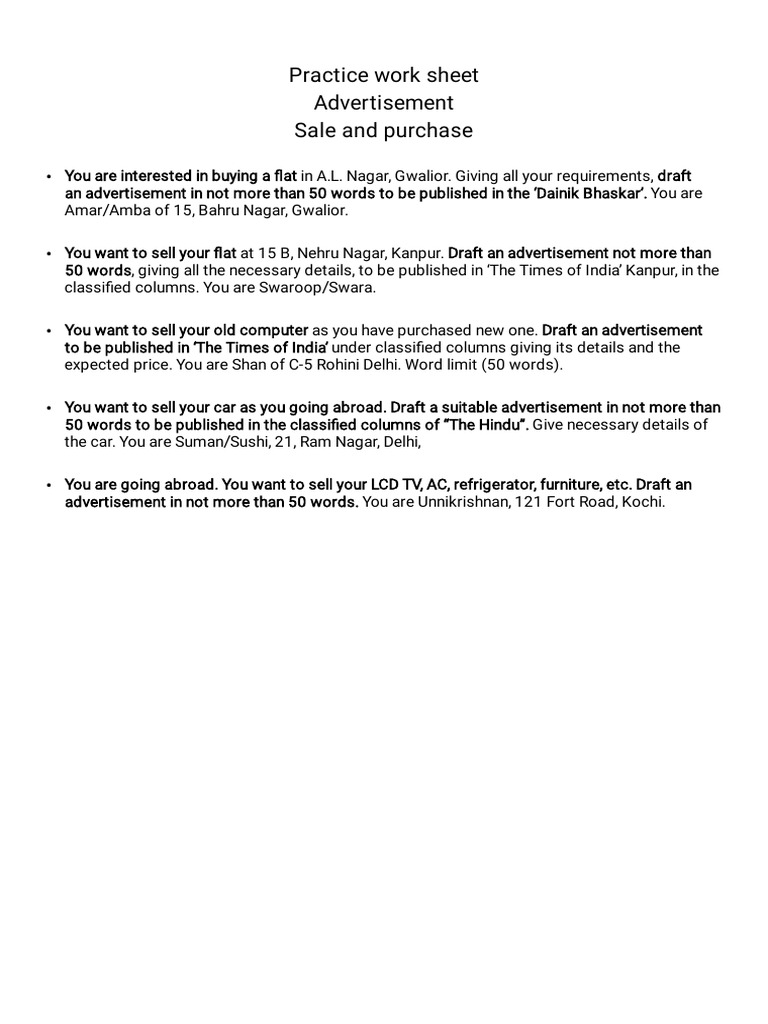 Classified Ad Writing Guide | PDF | Career & Growth | Business