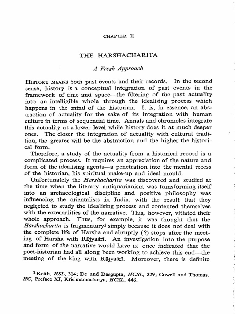 V.S. Pathak Harshacharita | PDF