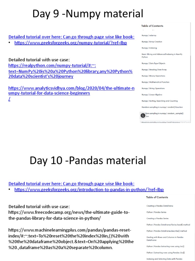 Numpy Pandas | PDF | Career & Growth | Computers Numpy Pandas | PDF | Career & Growth | Computers