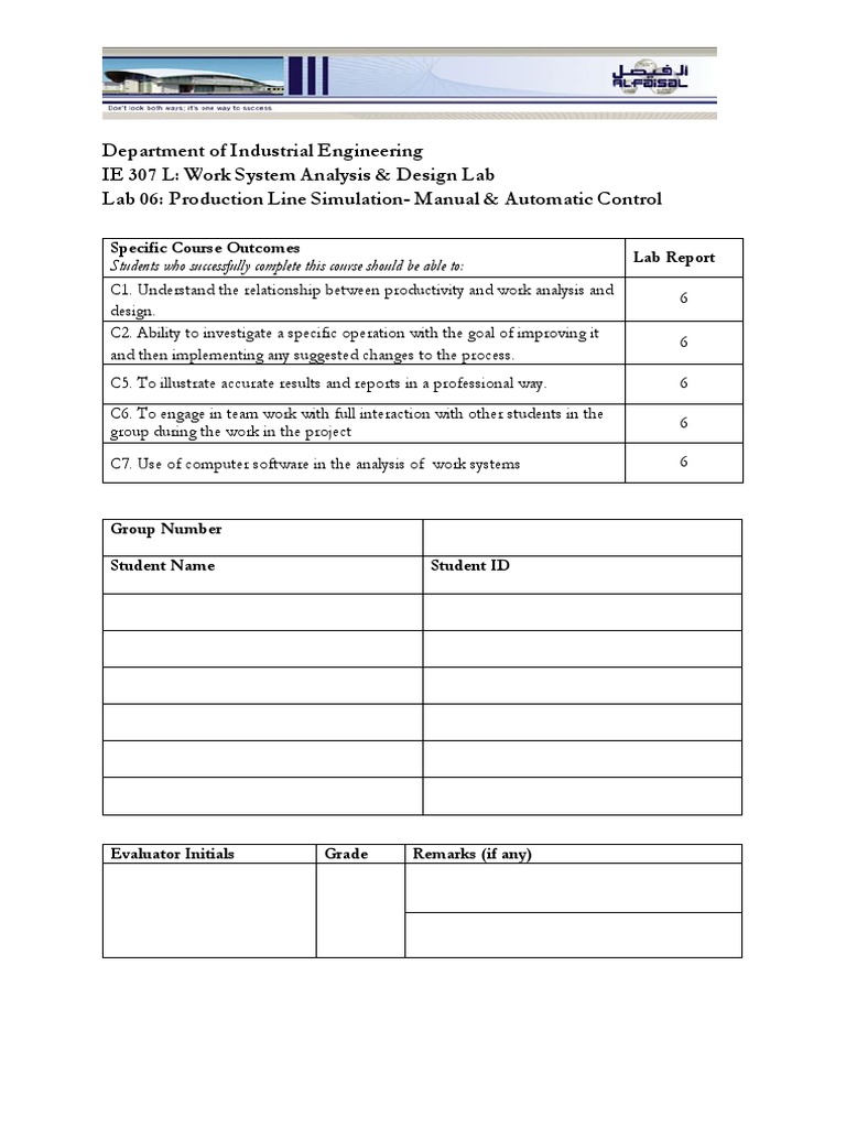 IE 307 - Lab 6 - F20 | PDF | Laboratories | Simulation