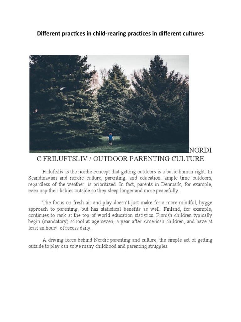 Different Practices in Child Rearing | PDF | Parenting | Behavioural ...