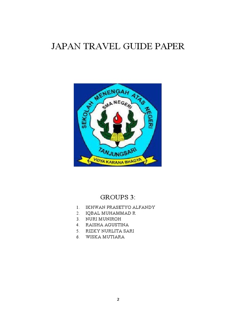 Japan Travel Guide Paper 4 | PDF | Hiroshima | Tokyo
