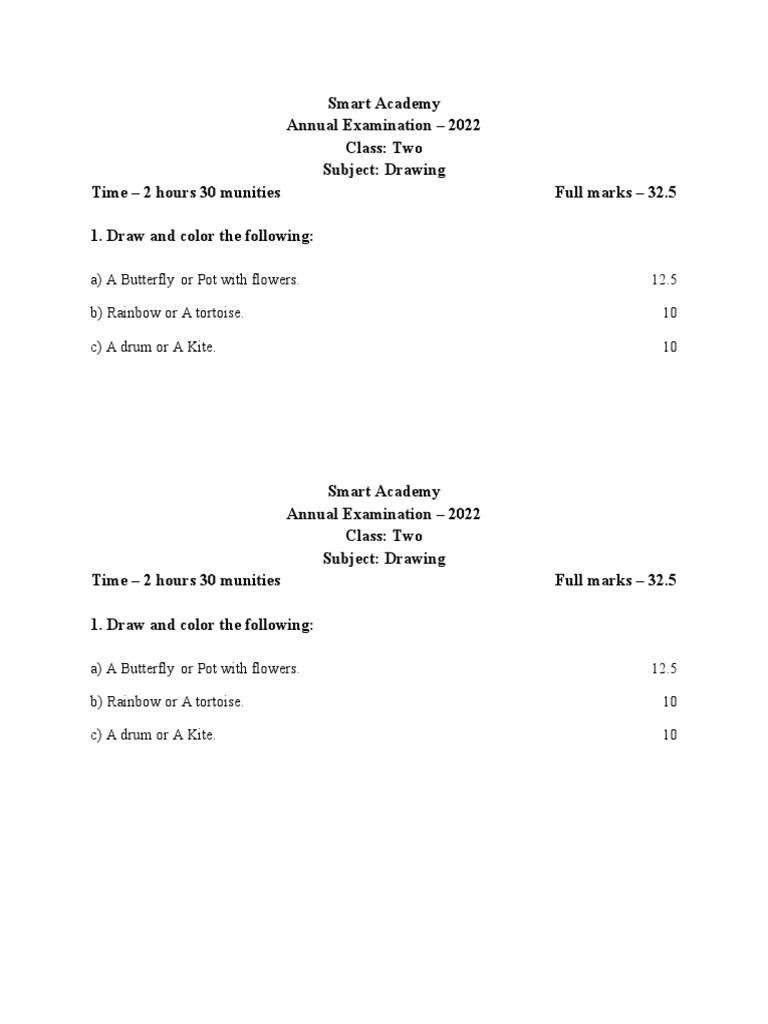 Class 2 Drawing | PDF
