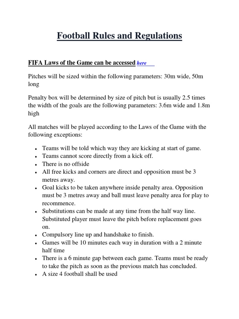 Football Rules and Regulations 23 | PDF