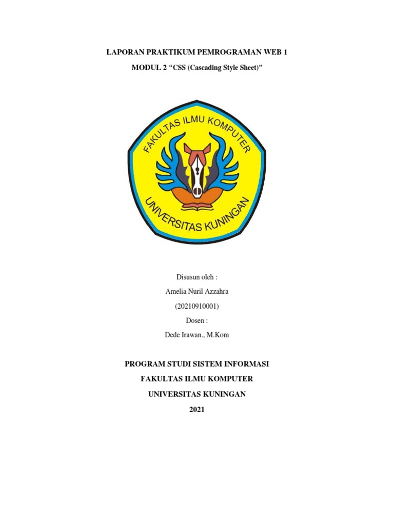 Laporan Praktikum Pemrograman Web 1 | PDF