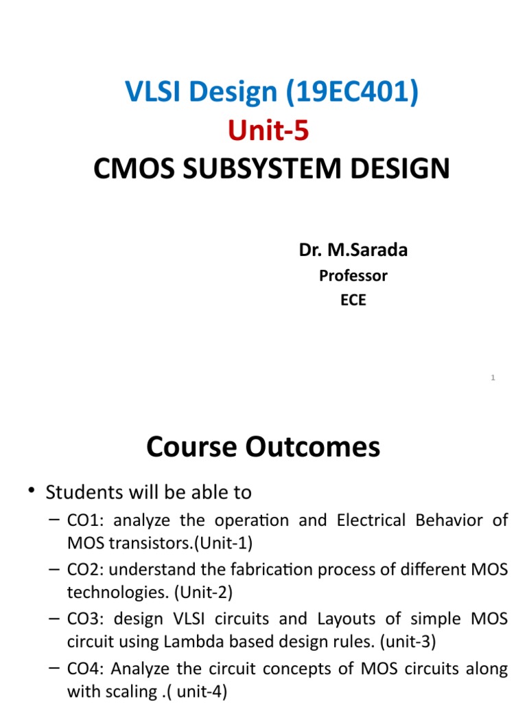 Designing CMOS Subsystems: A Guide to Developing Combinational and Sequential Logic Circuits ...