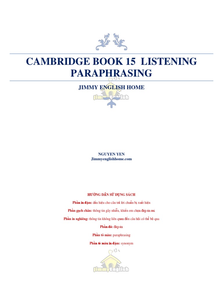 Cambridge Book 15 - Listening Paraphrasing | PDF | Wildfire | Rainforest