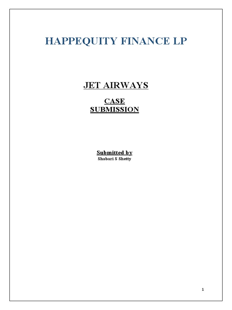 HAPPEQUITY FINANCE LP - ShabariSShetty | PDF | Airlines | Money