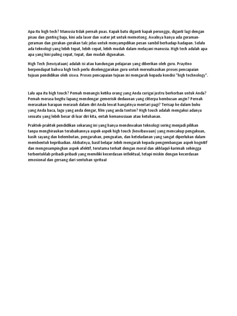 Apa Itu High Tech | PDF