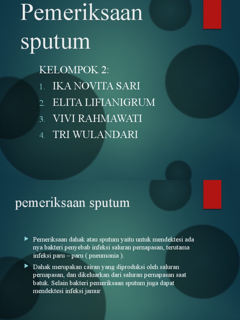 Pemeriksaan Sputum KD 2 | PDF