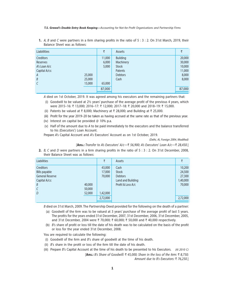 Additional Questions-7 | PDF | Balance Sheet | Goodwill (Accounting)