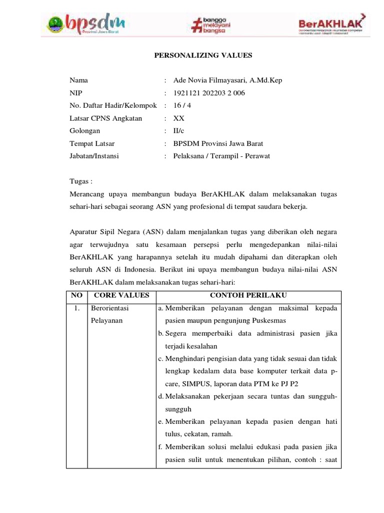 Personalizing Values | PDF