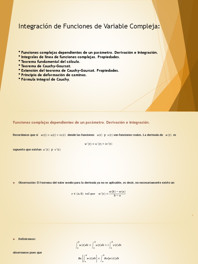 Integracion de Funciones de Variable Compleja 2 | PDF | Integral | Análisis matemático