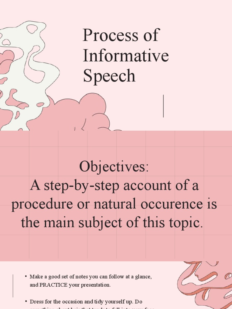 Process of Informative Speech | PDF