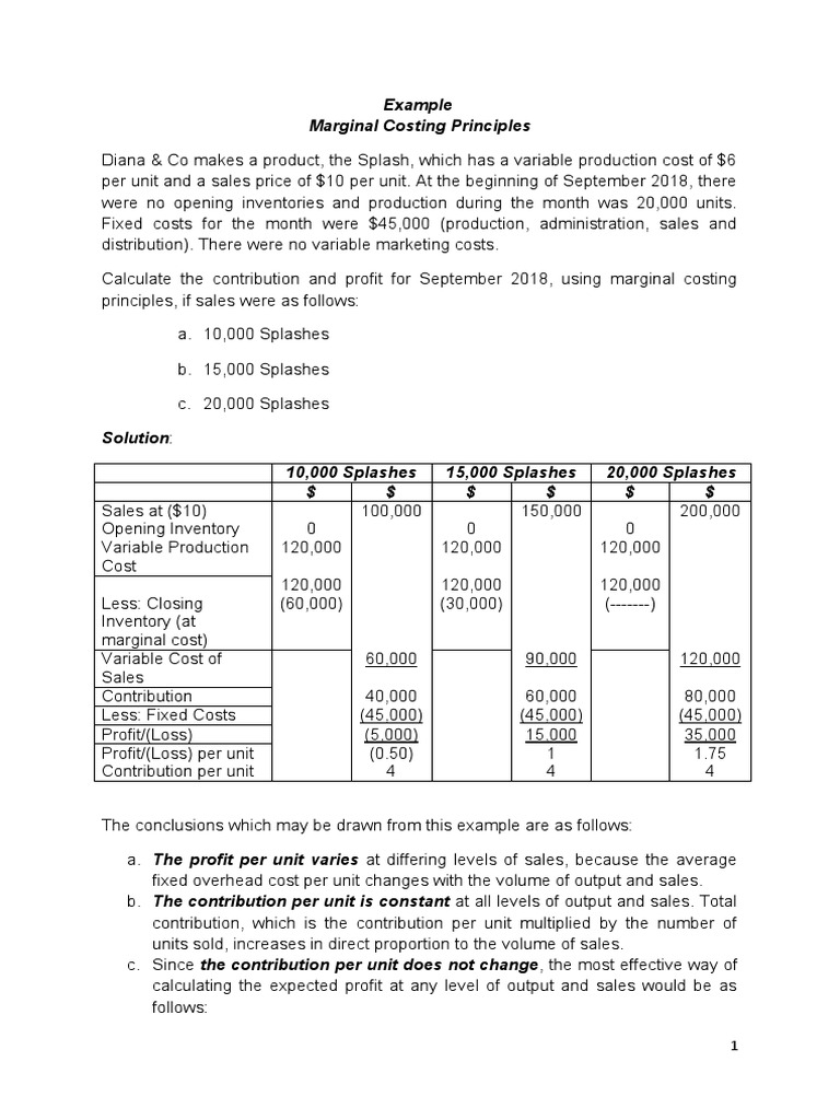 Examples FMA - 5 | Download Free PDF | Cost Of Goods Sold | Profit ...