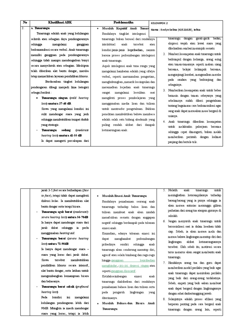 Pendidikan Inklusi Tunarungu Tunawicara | PDF