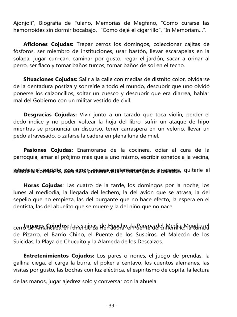 Sofocleto: Situaciones y Aficiones Cojudas | PDF