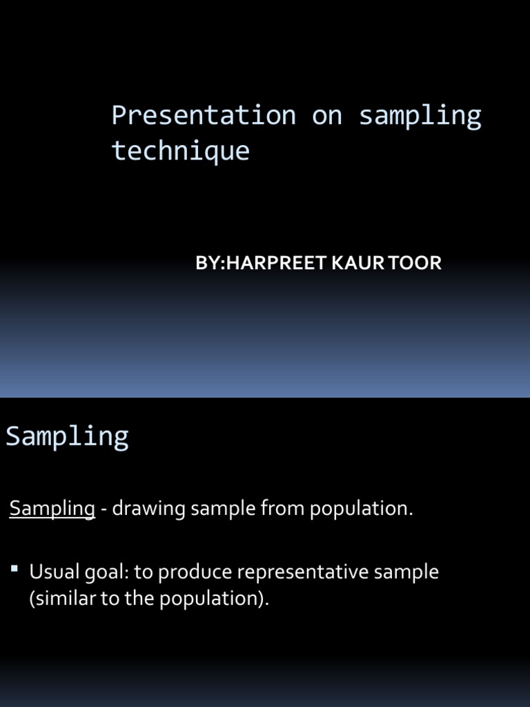 Sampling | PDF | Sampling (Statistics) | Statistics