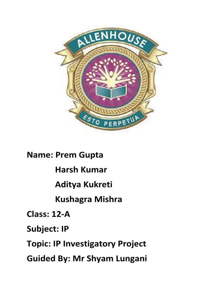 IP Investigatory Project | PDF | Software Testing | Systems Theory