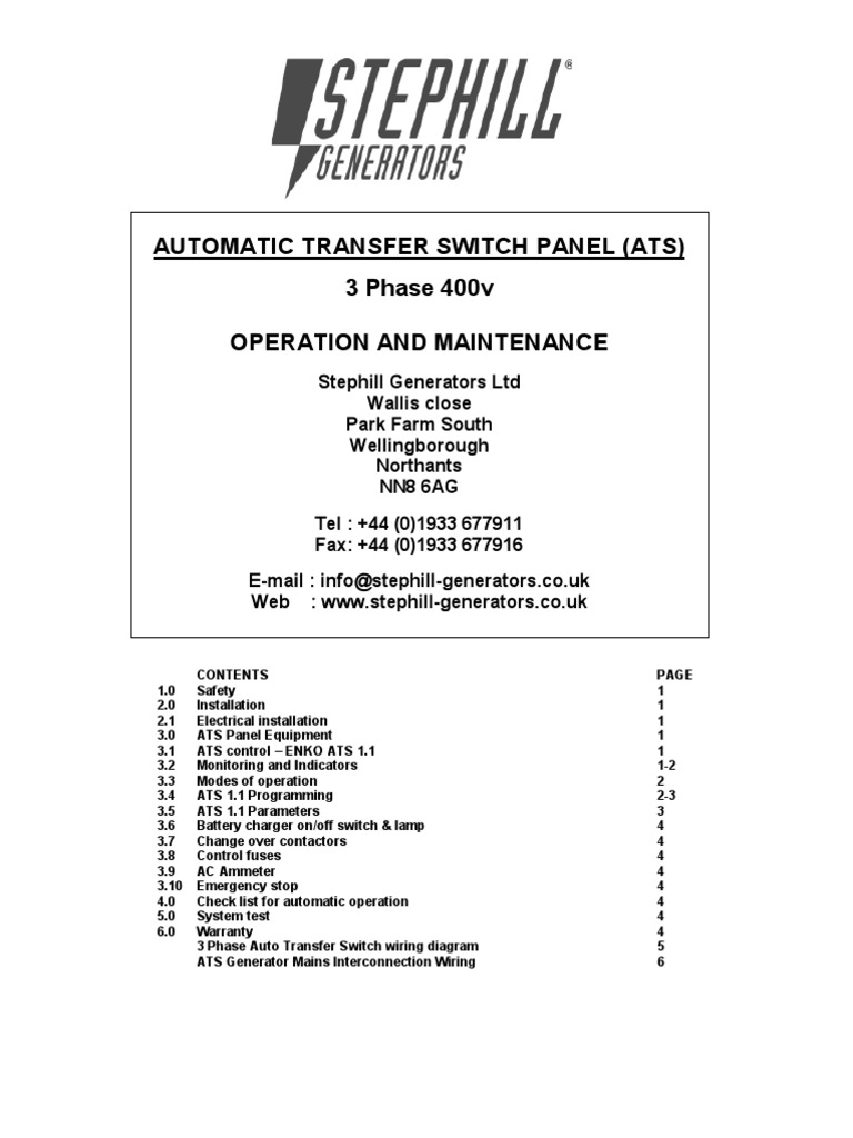 3 Phase Auto Change Over Switch | PDF | Mains Electricity | Relay