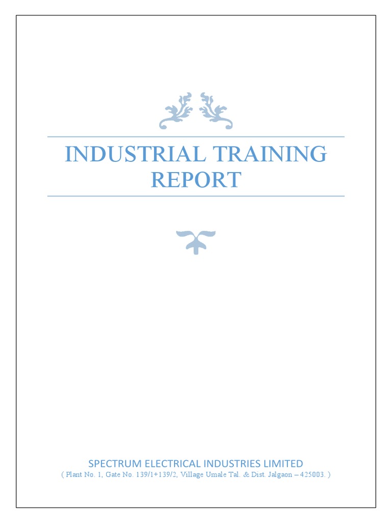 Industrial Trianing Report | PDF | Mechanical Engineering | Secondary ...