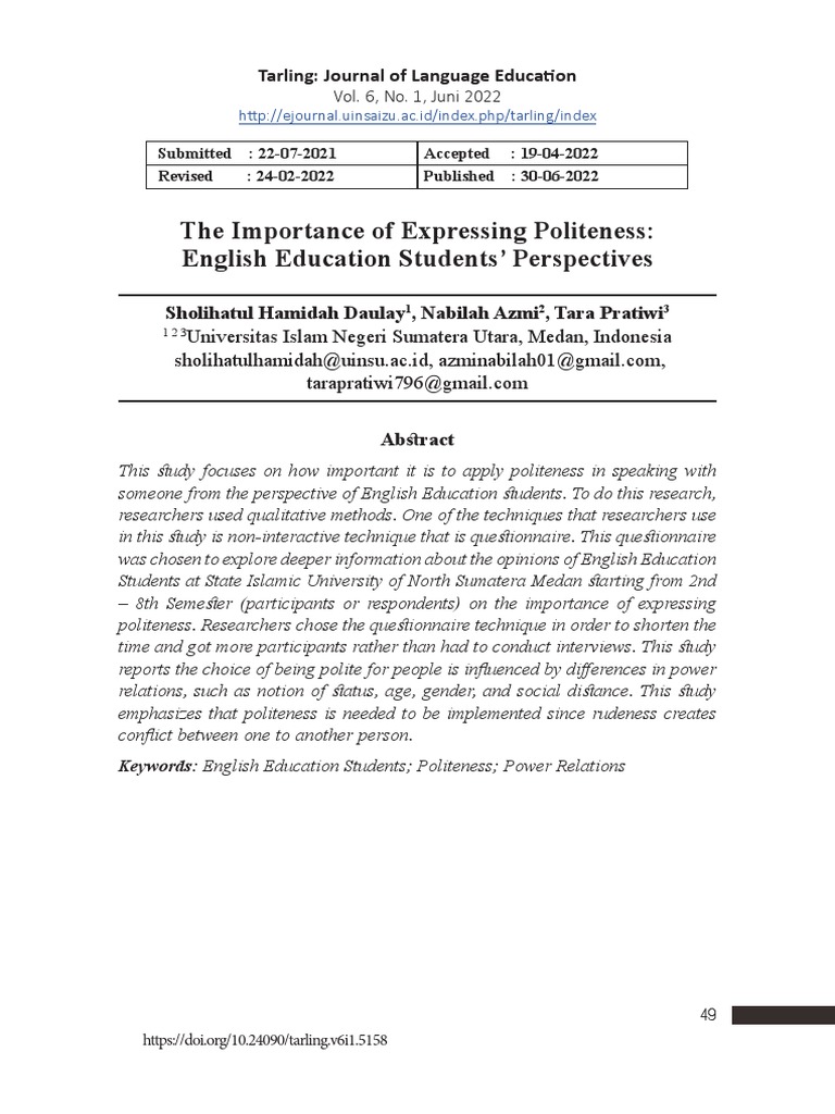 Hendri8912, Journal Manager, Artikel 3 13082022 Tarling | PDF | Nonverbal Communication ...