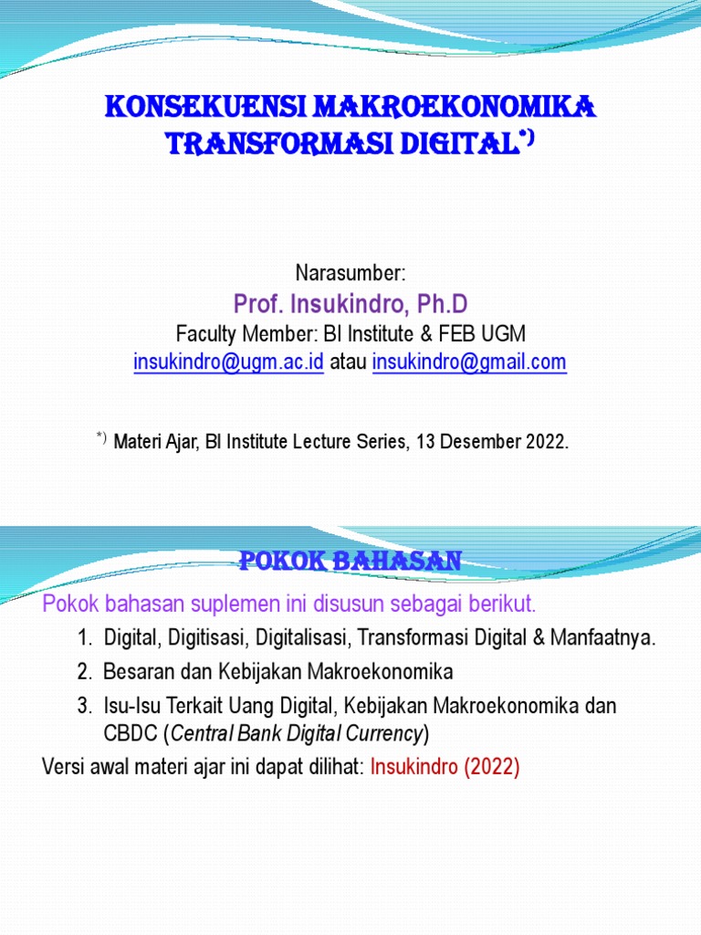 Makroekonomi dan Transformasi Digital | PDF