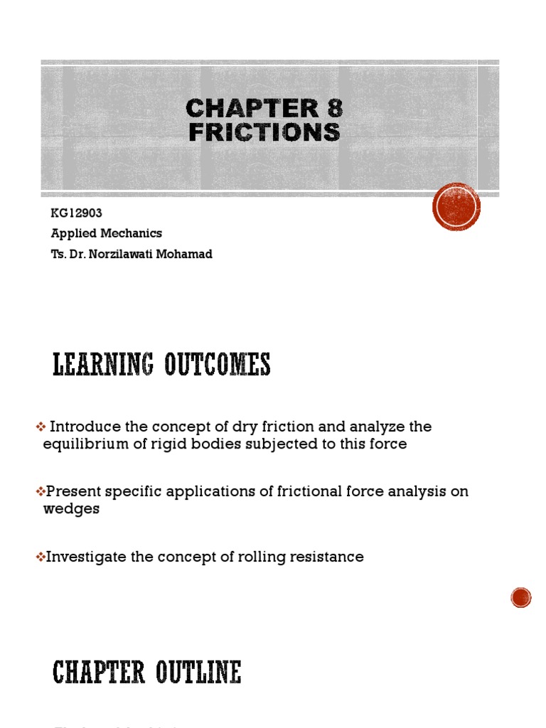 Chapter 8 - Friction | PDF | Friction | Force