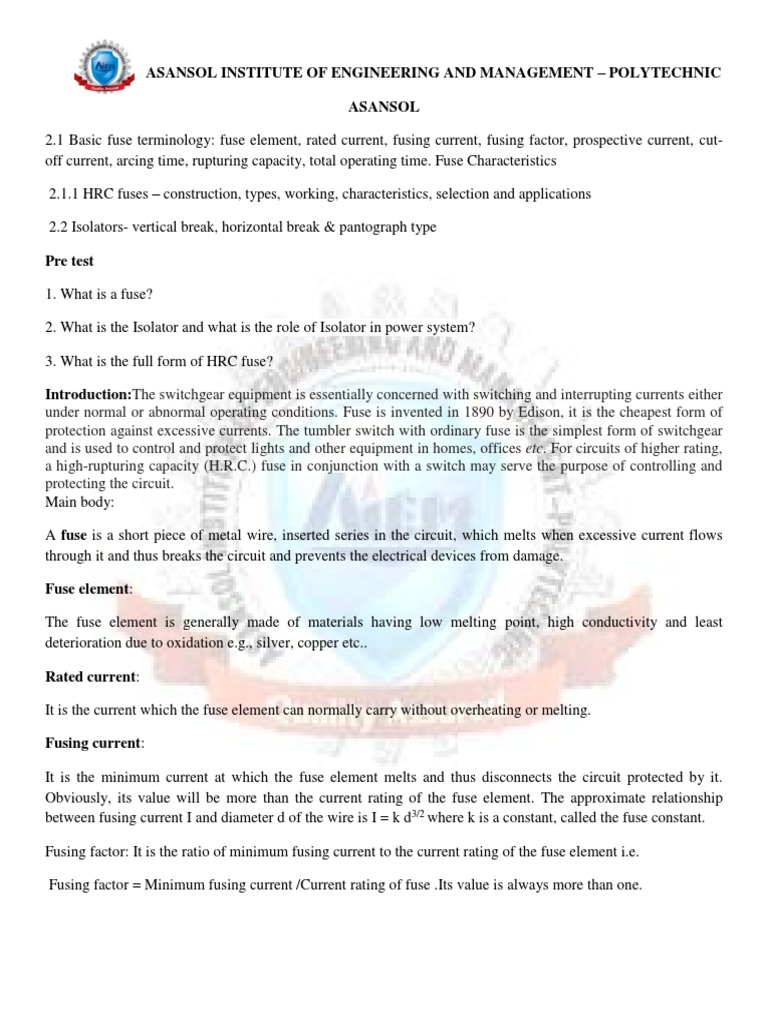 SGP 2 | Download Free PDF | Fuse (Electrical) | Switch