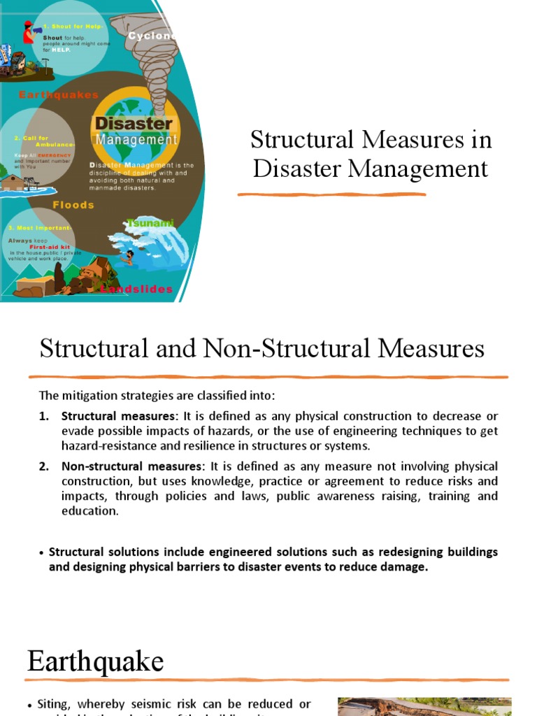 Structural and Non Structural Measures in Disaster MGT | PDF | Hazards ...