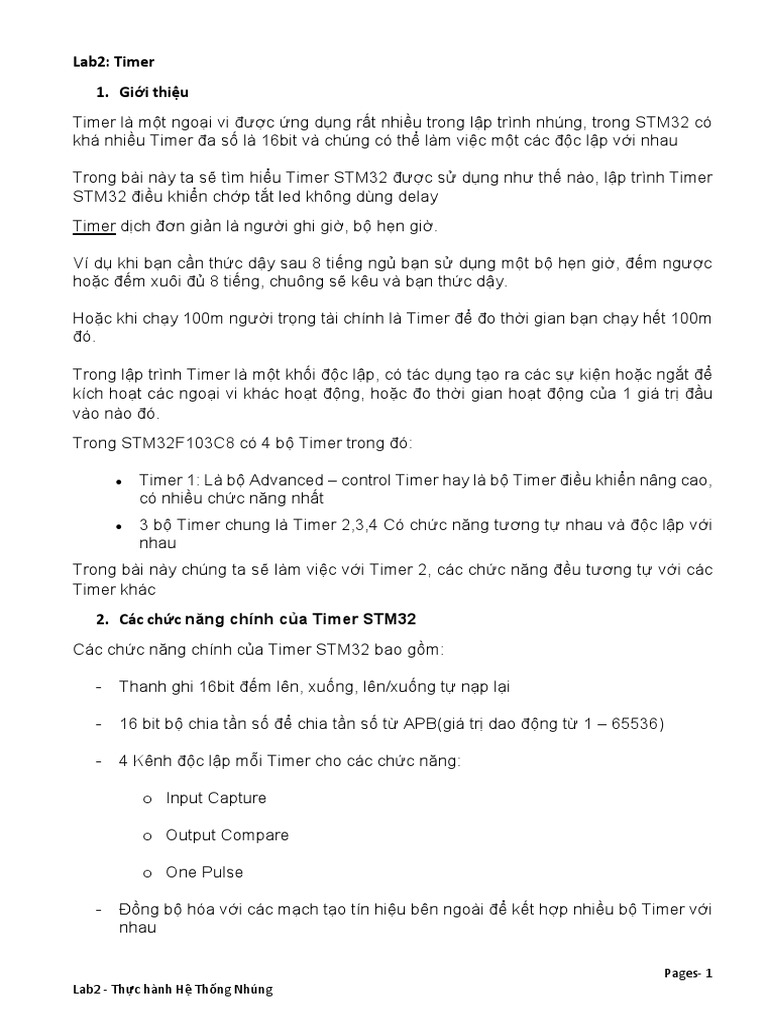 Lab2 Timer | PDF