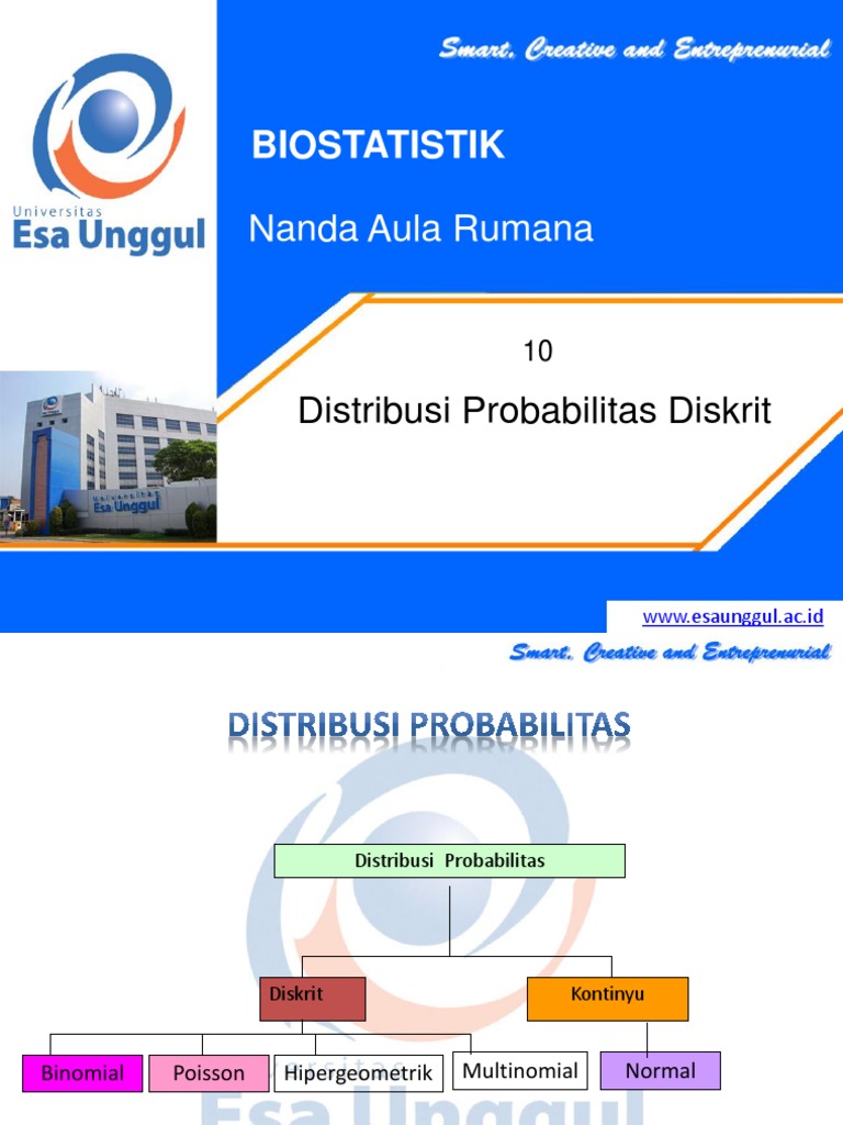 Biostatistik (Distribusi Probabilitas Diskrit) SMT 3 | PDF