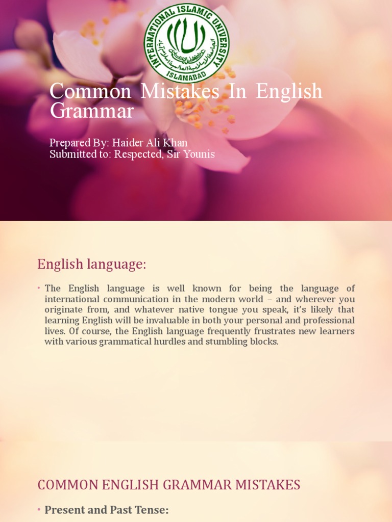 Common Grammar Mistakes in English Explained | PDF | English Language ...