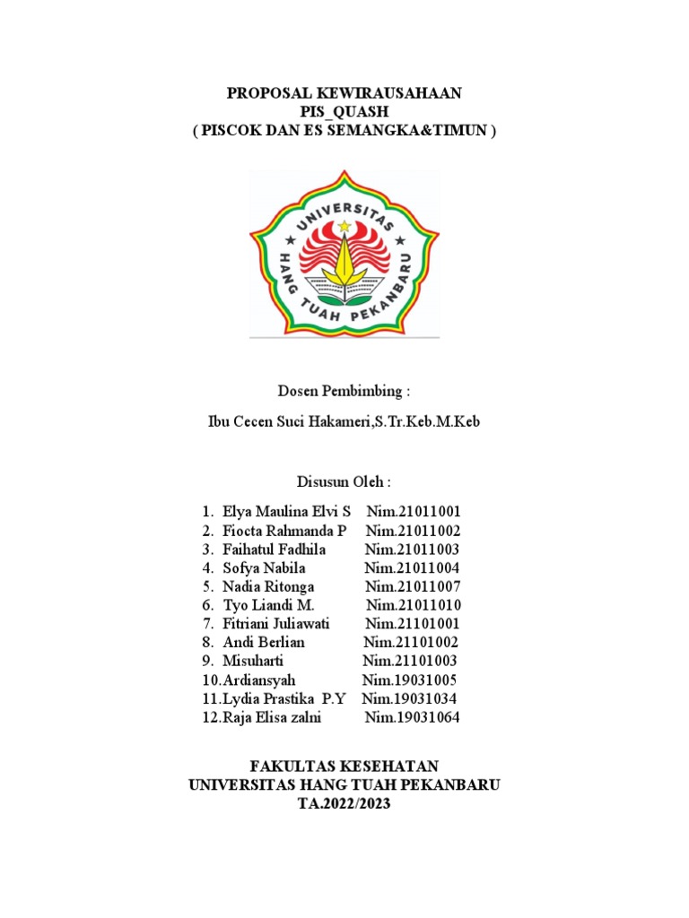 Proposal Ipe Kelompok 1 | PDF
