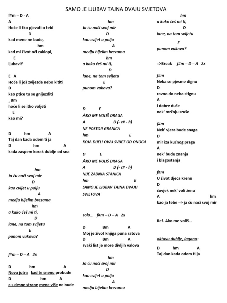 Samo Je Ljubav Tajna Dvaju Svjetova | PDF