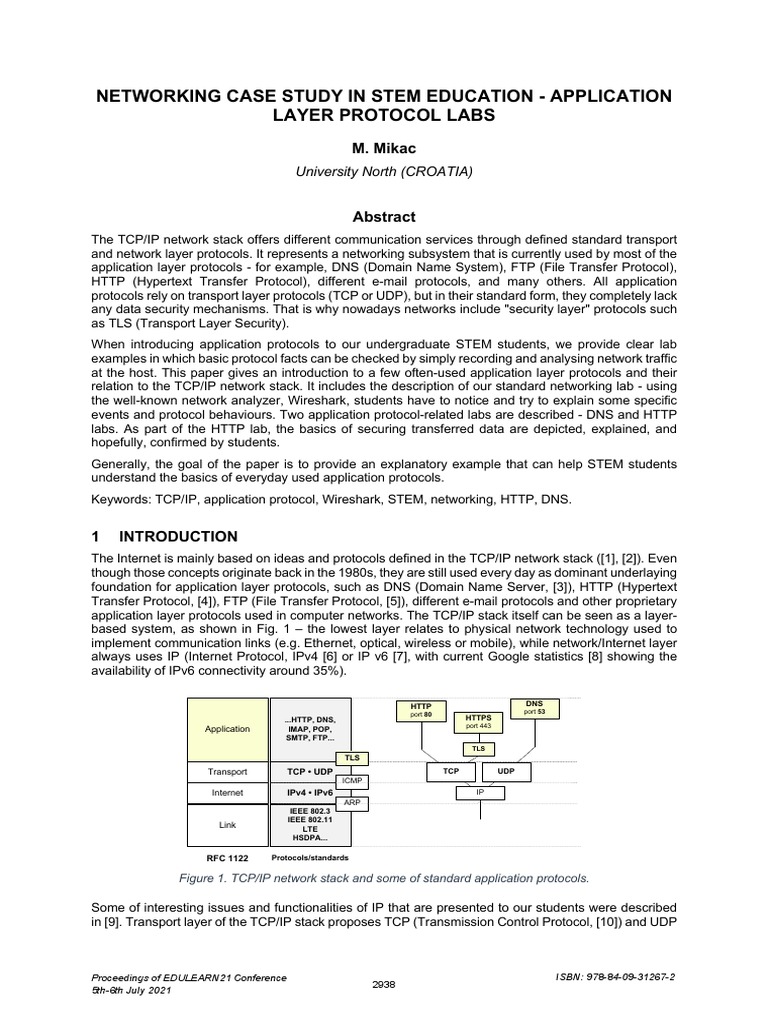 Networking Case Study in Stem Education - Application Layer Protocol Labs | PDF | Internet ...