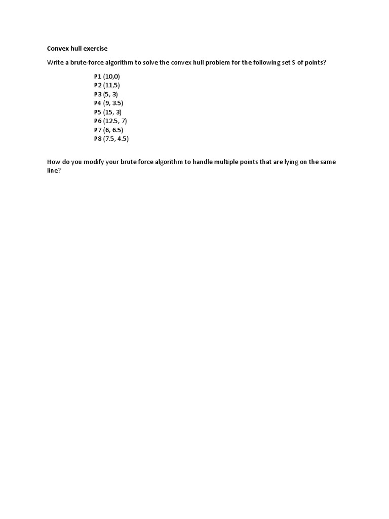 Convex Hull Problem | PDF Convex Hull Problem | PDF