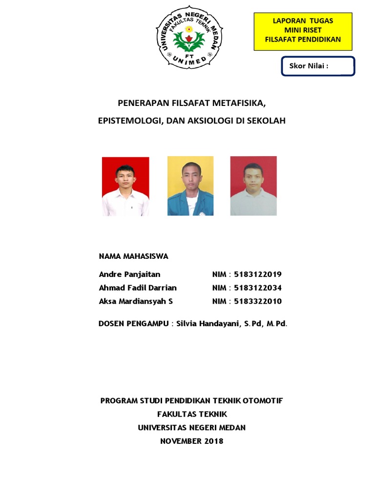 Laporan Mini Riset Filsafat Pendidikan | PDF Laporan Mini Riset Filsafat Pendidikan | PDF