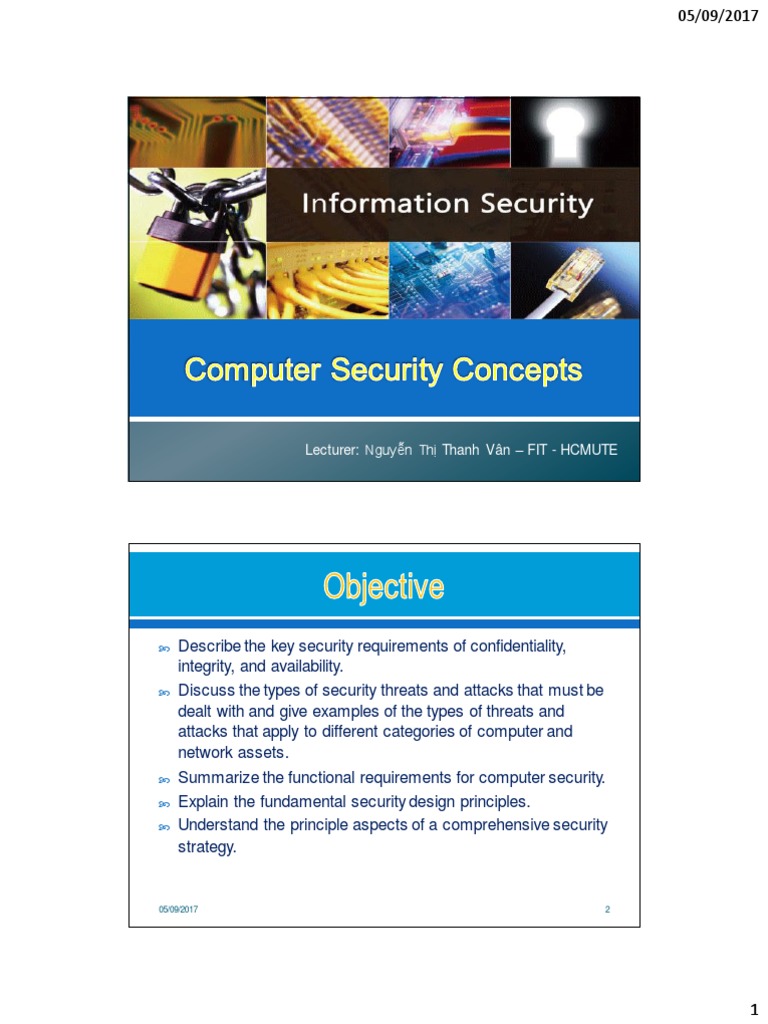 Chapter 1 - Computer Security Concepts | PDF | Information Security | Vulnerability (Computing)