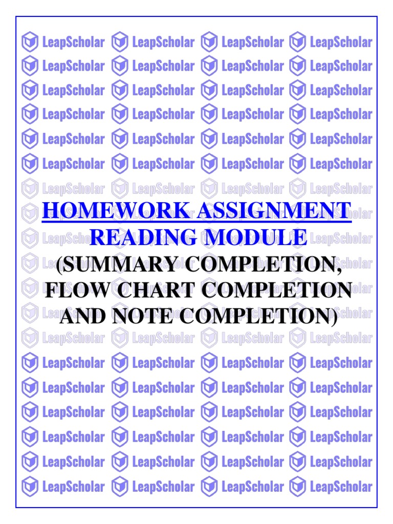 Reading HW 3 - Summary Completion, Flow Chart Completion and Note ...