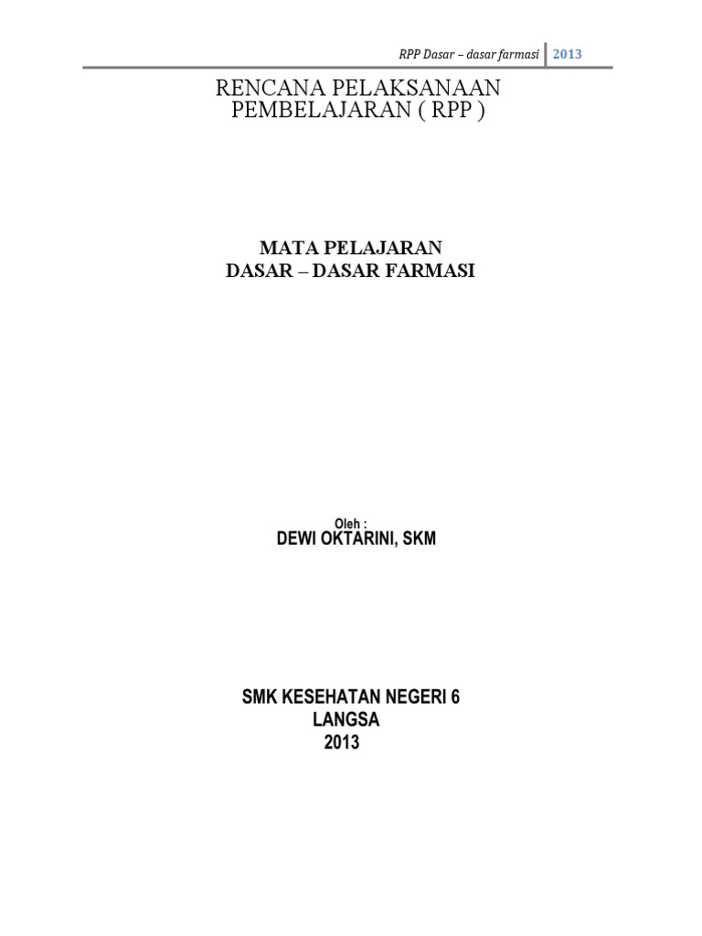 RPP Baru | PDF